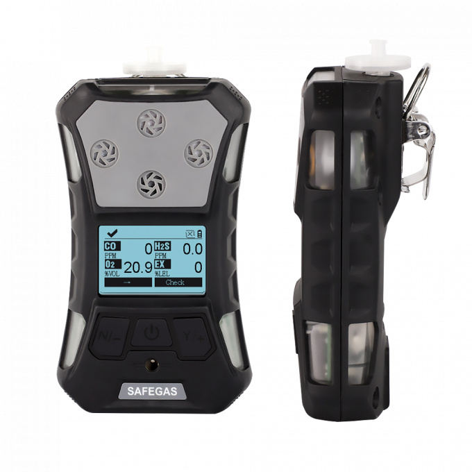 Atex Approved Portable Gas Detector CO H2S O2 LEL CH4 NO NO2 SO2 CO2 VOC Multi Gas Detector